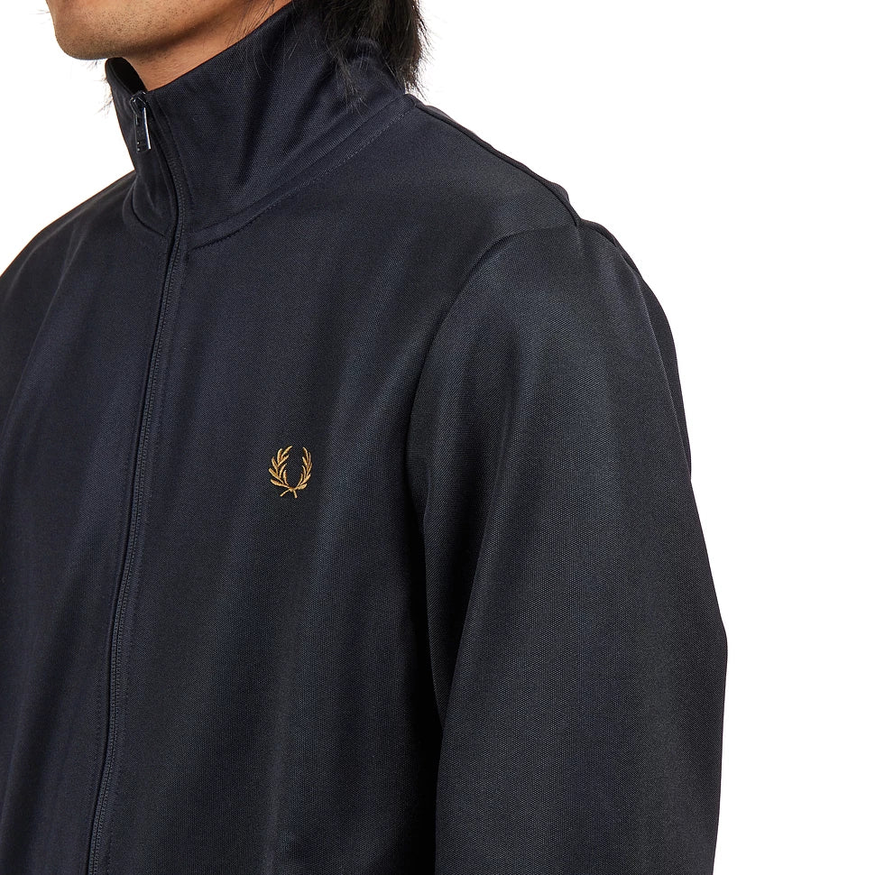 Fred Perry Zip Track Jacket - Navy/Dark Caramel – My Generation